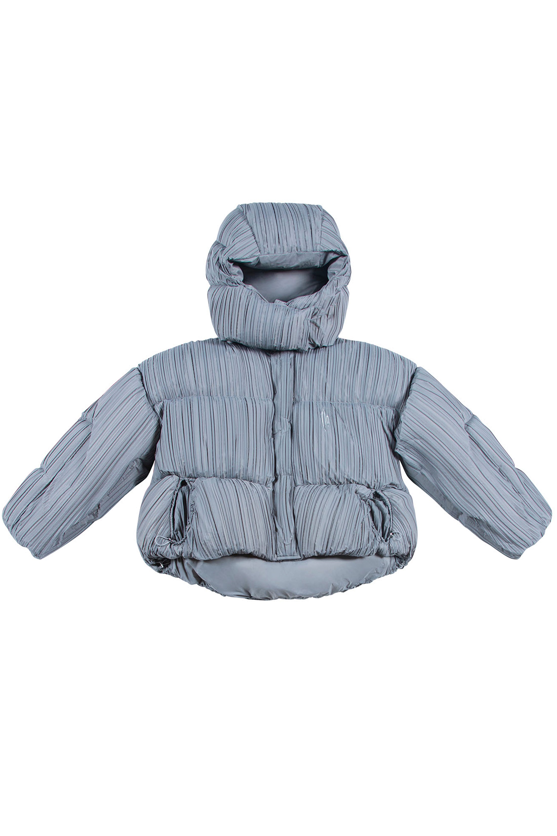 MEDA PLEATED PUFFER - GREY – Izzy Du